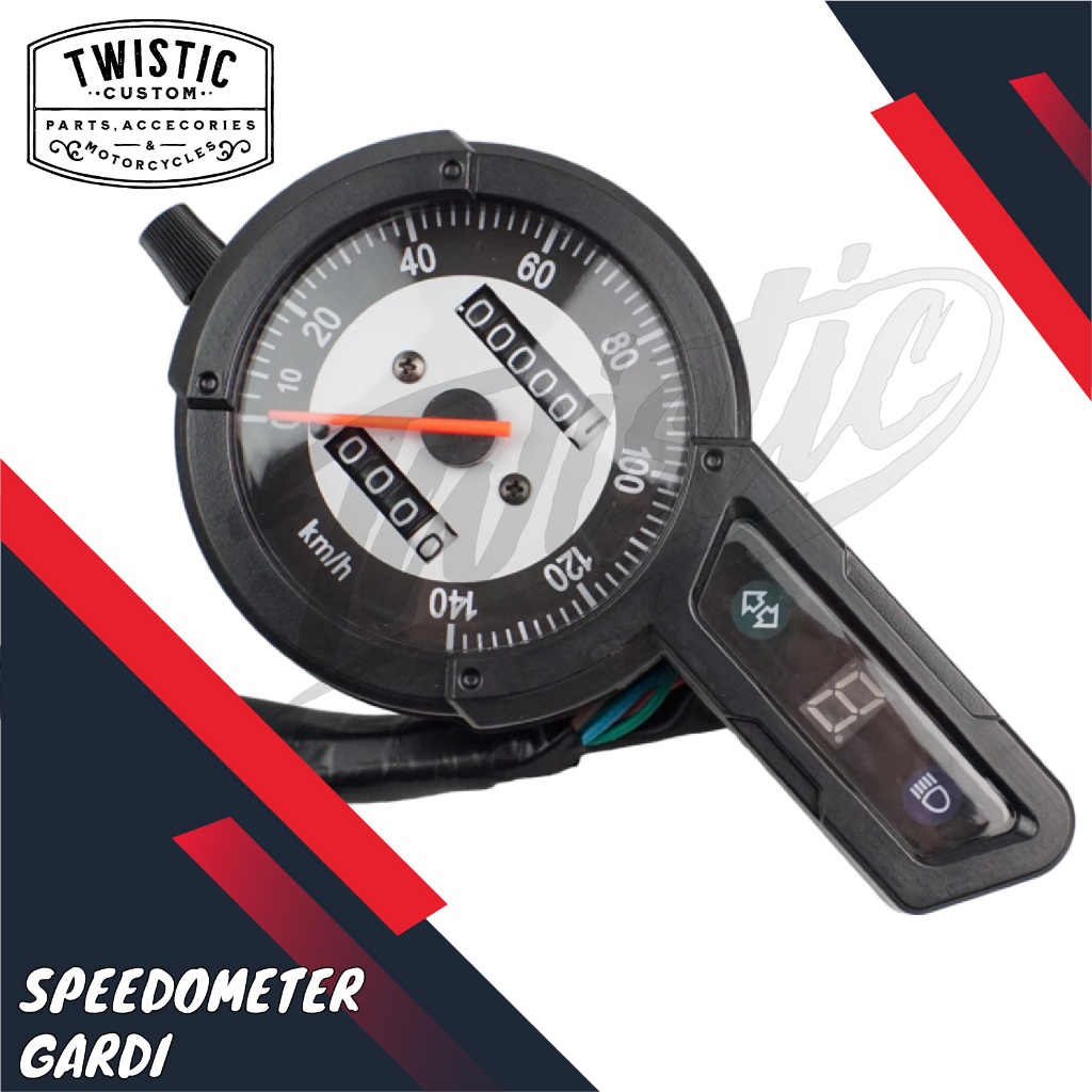 Jual Speedometer Analog Gardi Motor Caferacer Bobber Tracker Universal ...
