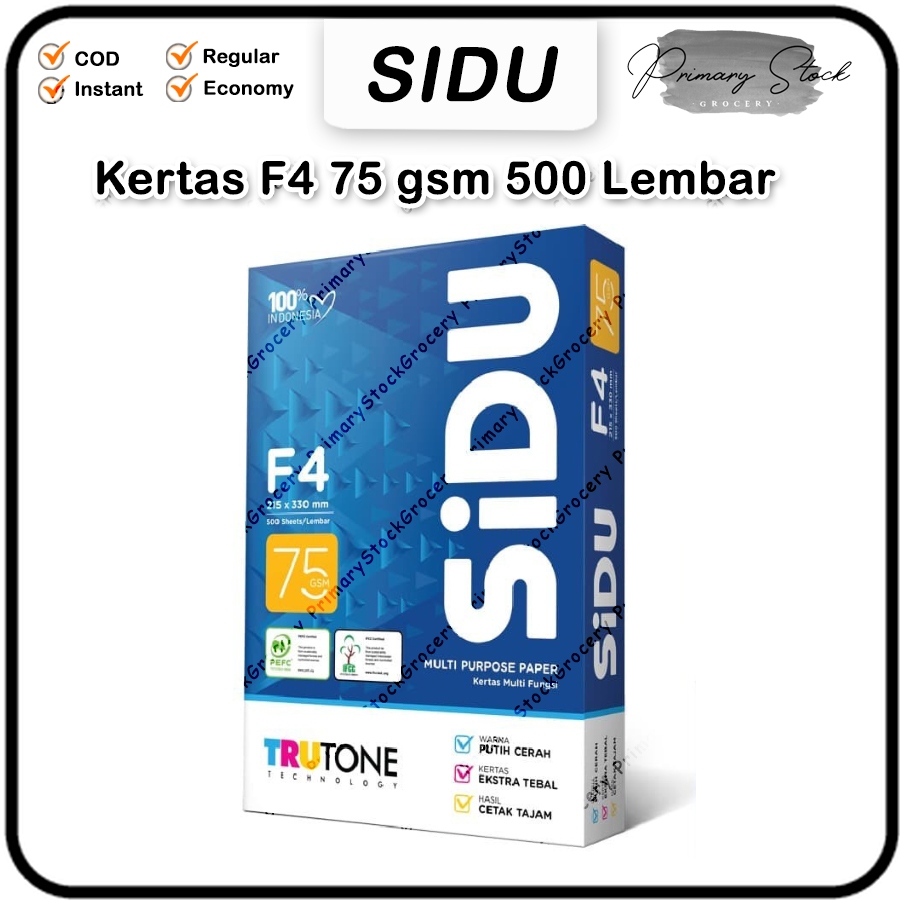 Jual Kertas SIDU F4 75 Gram Sinar Dunia Paper Photocopy Fotocopy HVS ...