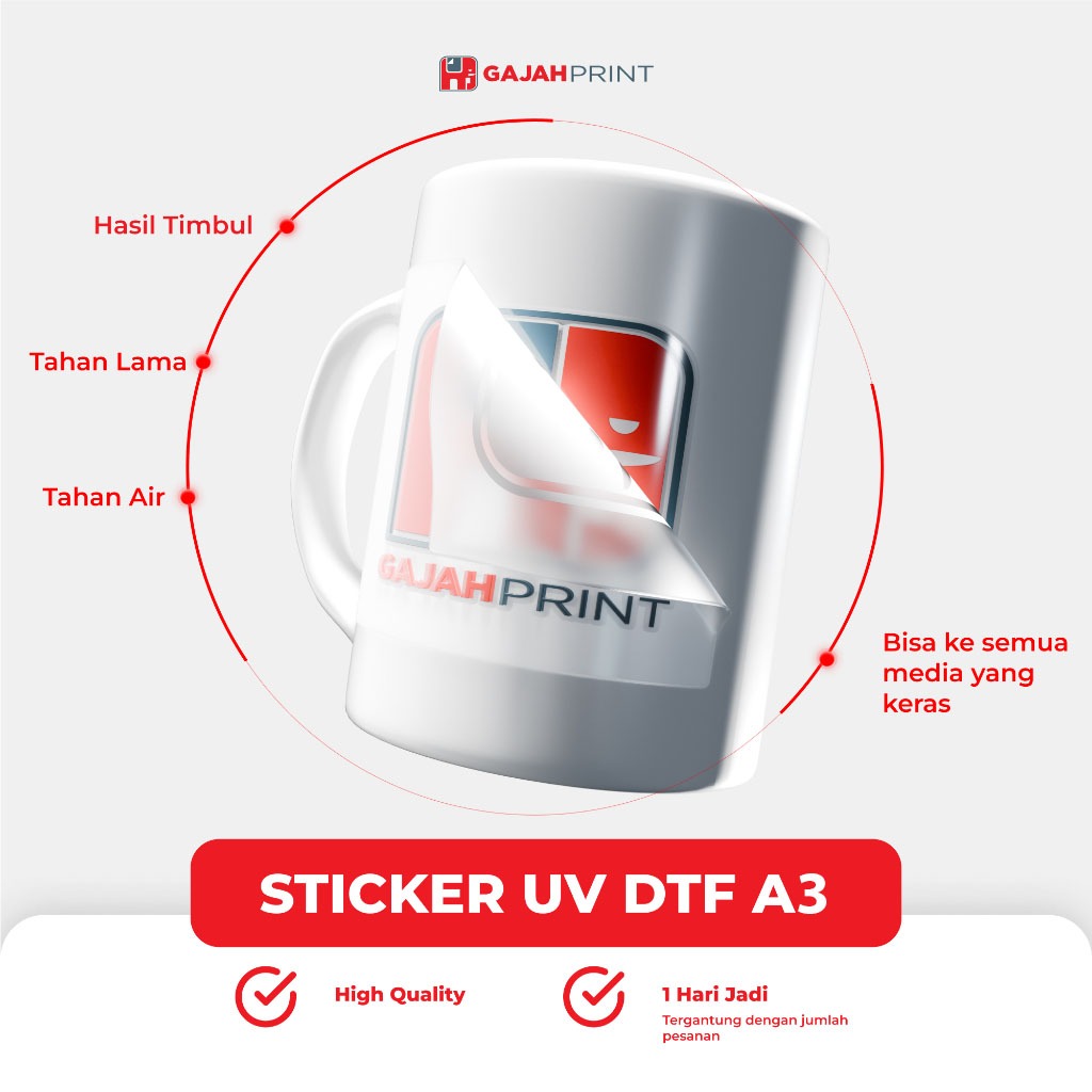 Jual Promo STICKER UV DTF A3 / STICKER UV DTF / Stiker Timbul ukuran A3 ...