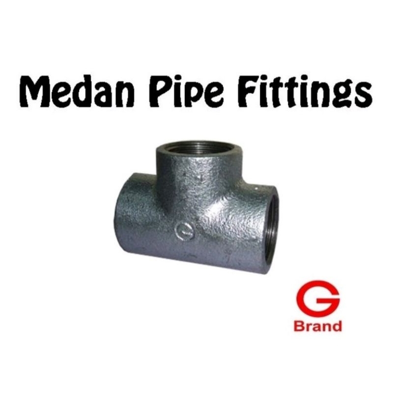 Jual Tee galvanis besi 1/2" draft dalam bspt(G) sambungan pipa besi ...