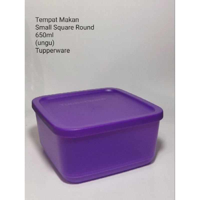 Jual Tempat makan Small Square Round 650 ml Tupperware NEW/BARU ...