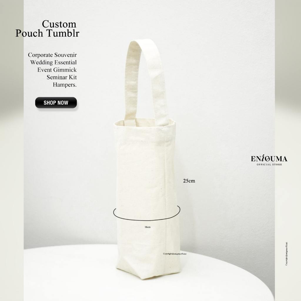 Jual TUMBLR POUCH TAS BOTOL CUSTOM TEMPAT KANTONG BOTOL MINUM SOUVENIR ...