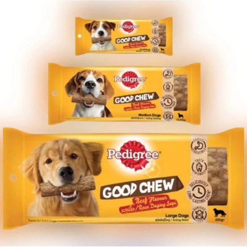 Jual Pedigree Good Chew Anjing Sedang 83gr/Anjing Kecil 58gr | Shopee ...
