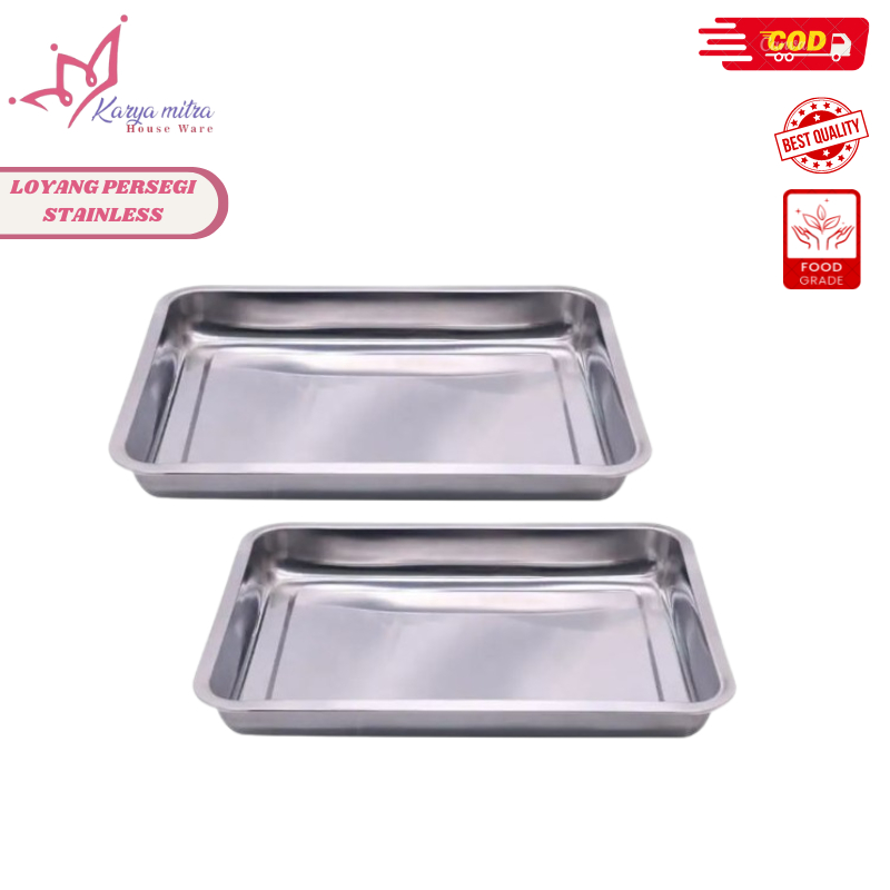 Jual Loyang Persegi Stainless Steel/Nampan Persegi | Shopee Indonesia