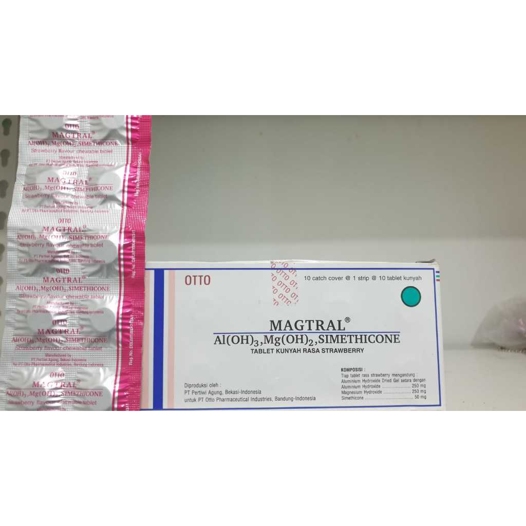 Jual Magtral tablet kunyah rasa strawberry membantu mengurangi gejala ...