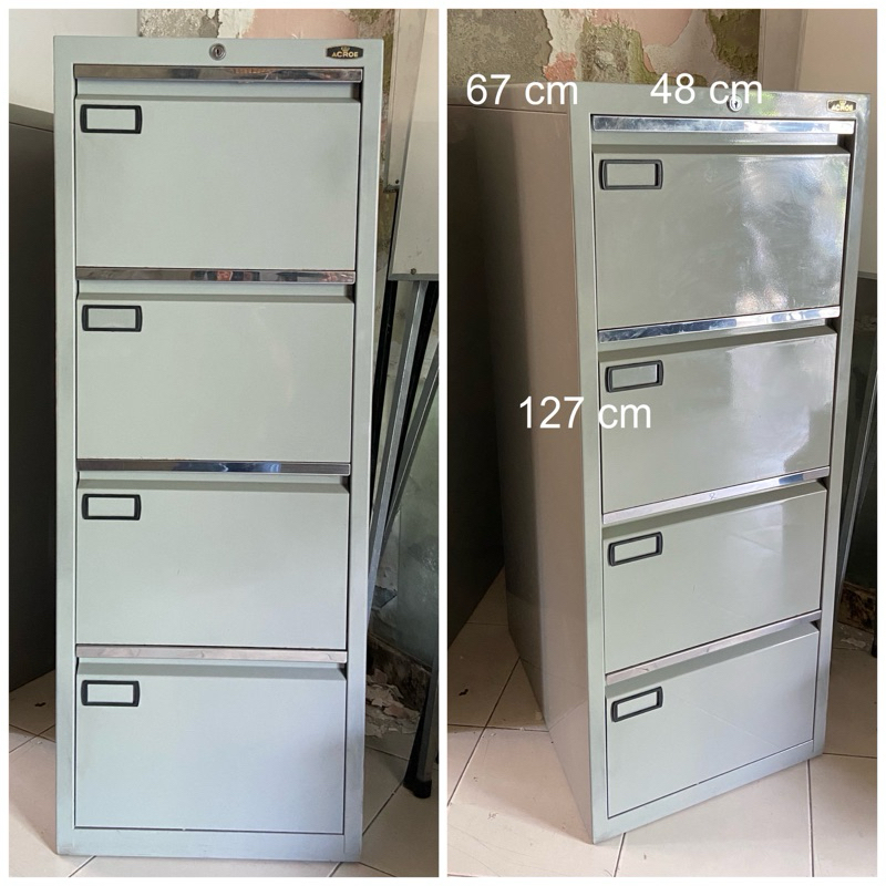 Jual Filling Cabinet 4 Laci Merk Acroe Kondisi Bekas Lemari Besi 4 Laci ...