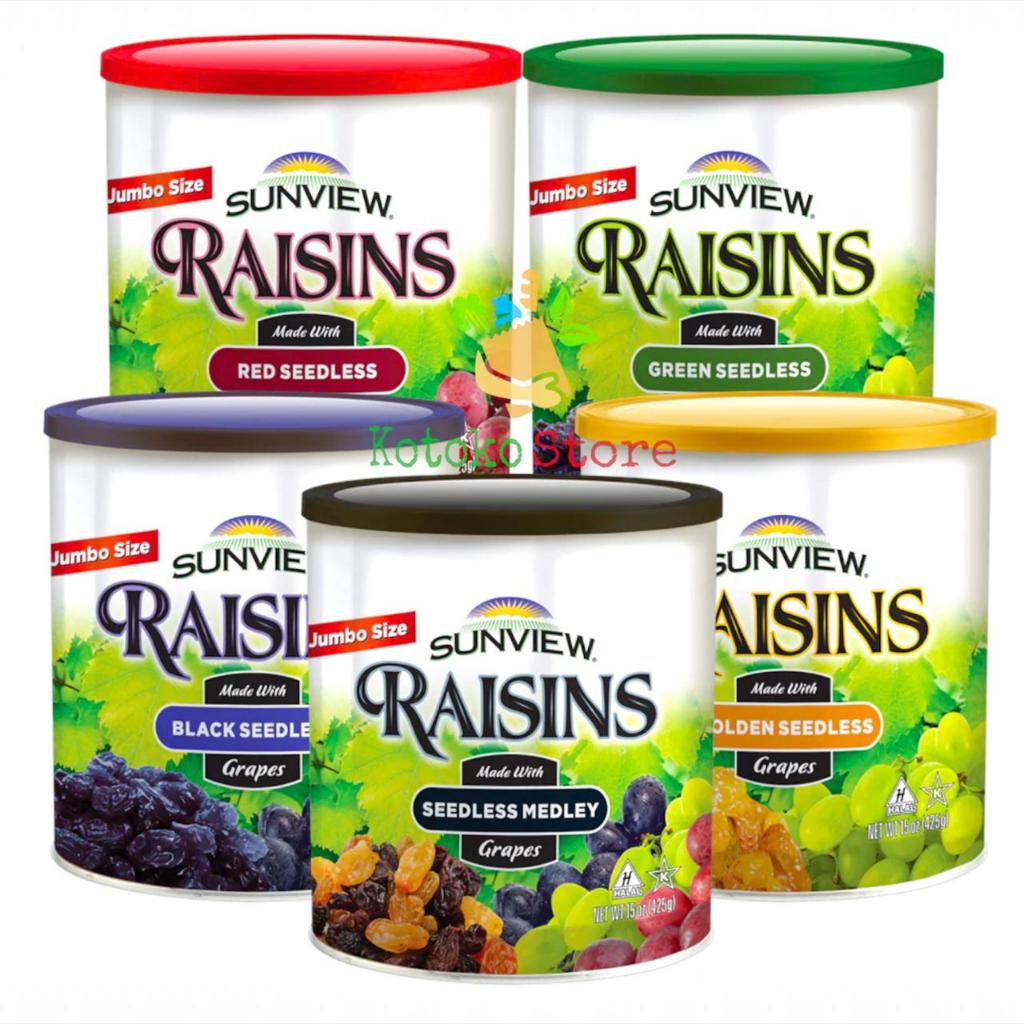 Jual Sunview Raisins Seedless / Kismis Import Raisin Jumbo Black Medley ...