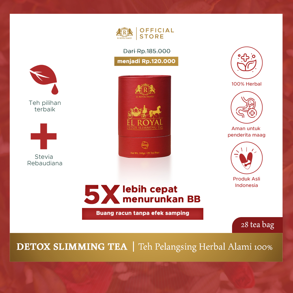 Jual El Royal Detox Slimming Tea - Teh Detox 1 Pcs - 5X Lebih Cepat ...