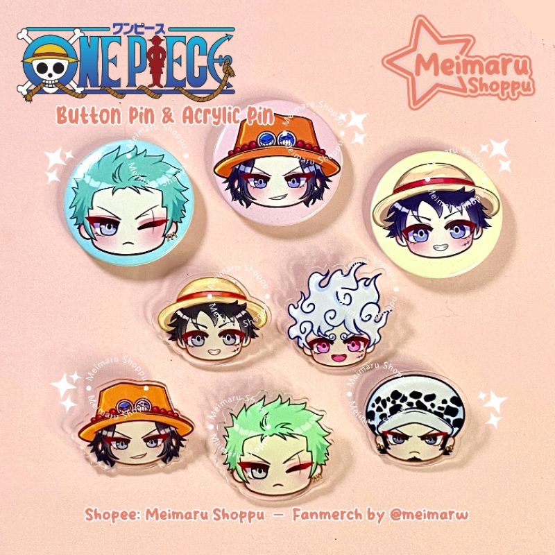 Jual [Meimaru Shoppu] [BUY 3 GET 1] Akrilik Pin One Piece Acrylic Pin ...