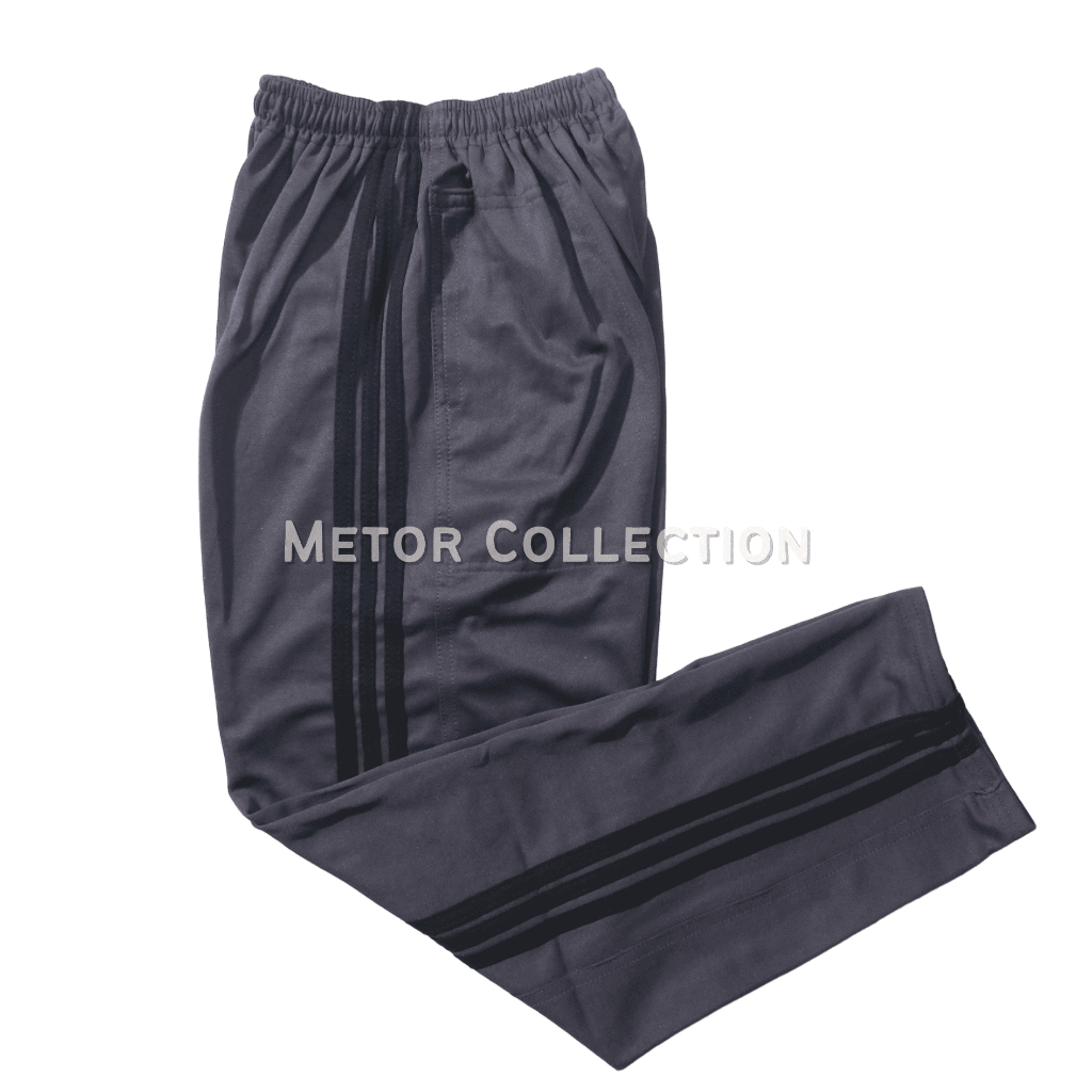 Jual Training Panjang 3 Garis Training Polos Hitam Training Olahraga ...
