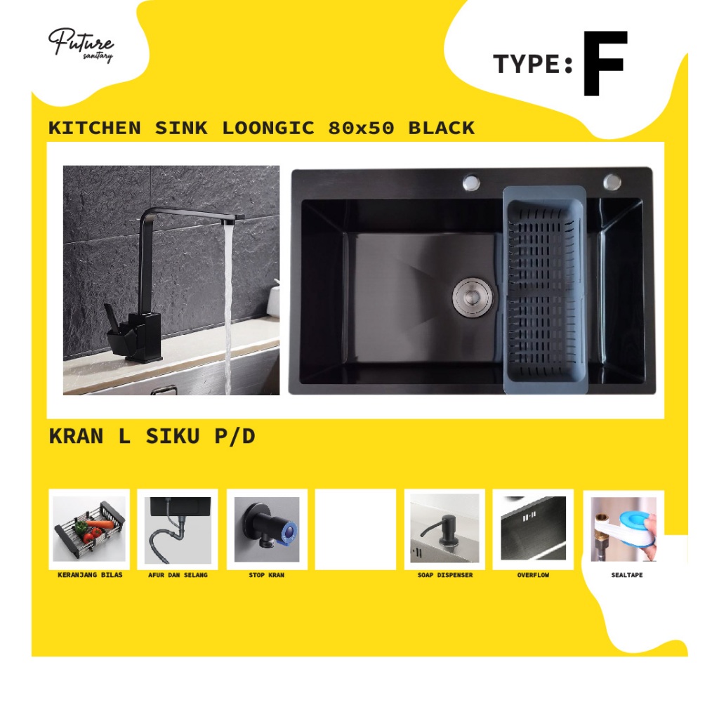 Jual Kitchen Sink 7545 Full Stainless Steel 304 / Bak Cuci Piring 1 ...