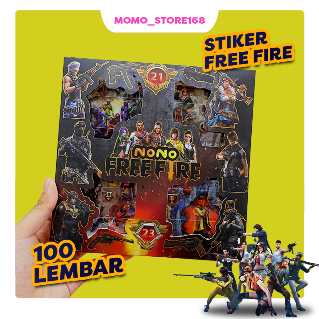 Jual Stiker free fire Stiker Momo Nono free fire Waterproof 100 Lembar ...