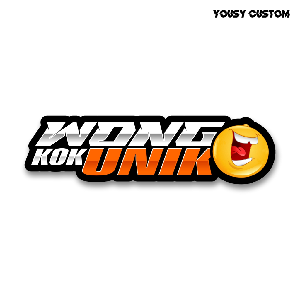 Jual Stiker WONG KOK UNIK Viral Laminasi GLosy Cuting | Shopee Indonesia