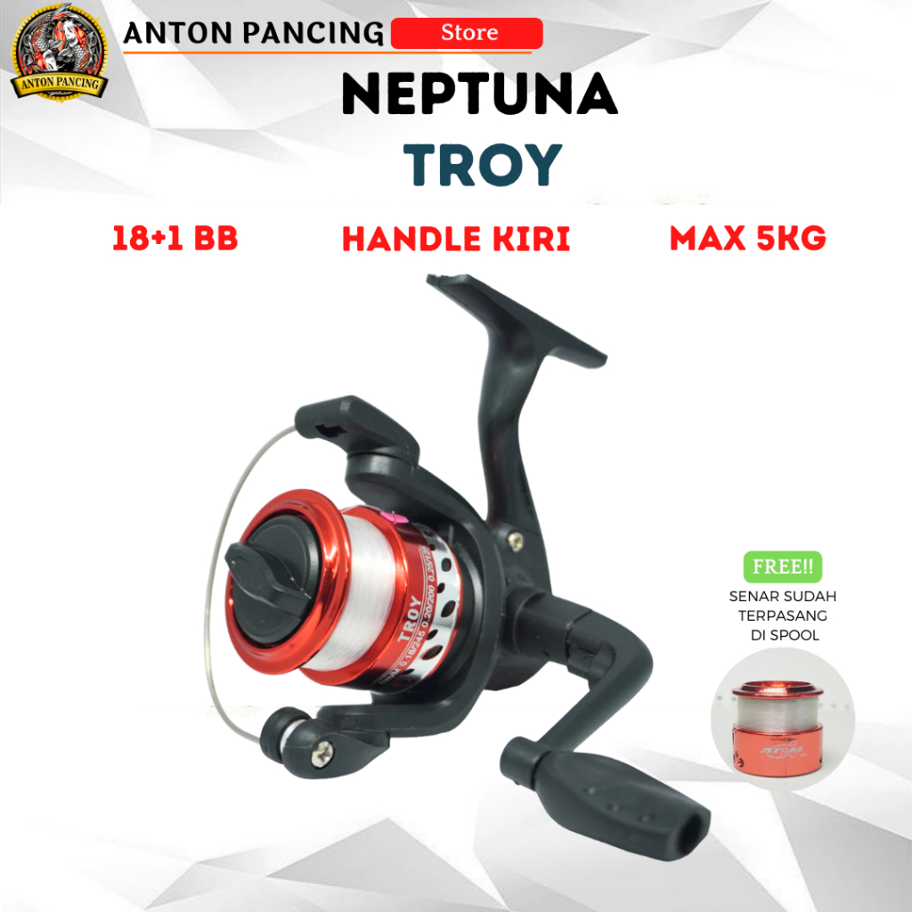 Jual Reel Pancing Murah Neptuna Troy Spool Besi Cocok Untuk Kolam ...