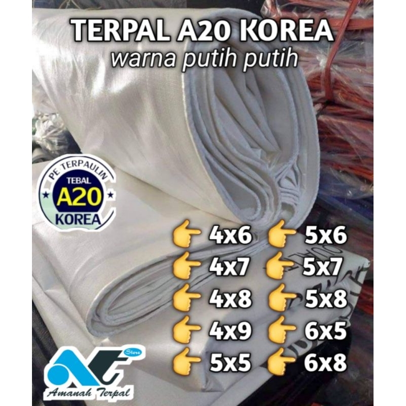 Jual Terpal Korea A20, Terpal warna putih,Super tebal kuat tahan segala ...
