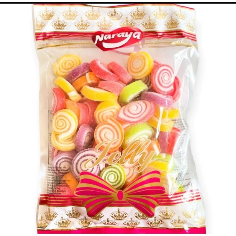 Jual naraya permen jelly roll 400 gr/jelly kotak 400 gr KM | Shopee ...