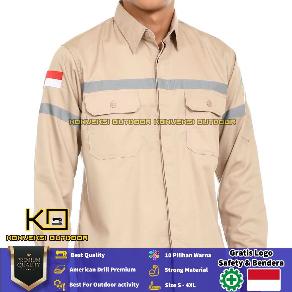 Jual BAJU KEMEJA SAFETY WEARPACK K3 OUTDOOR PREMIUM LENGAN PANJANG ...