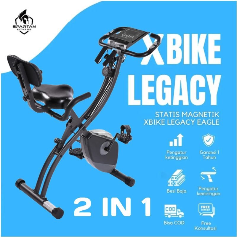Jual Sepeda Statis Magnetic XBike Legacy With Rope 2 In 1 Terapi Lutut ...