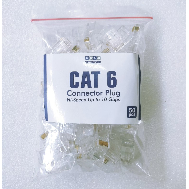 Jual Connector LAN RJ45 CAT6 Plastik Konektor Kabel Kepala Plug Network ...