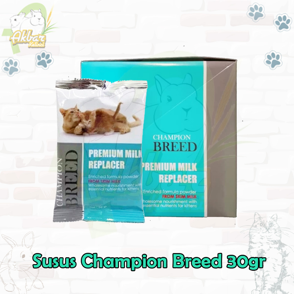 Jual susu kucing kitten champion breed 1box isi 12 sachet cat Milk ...