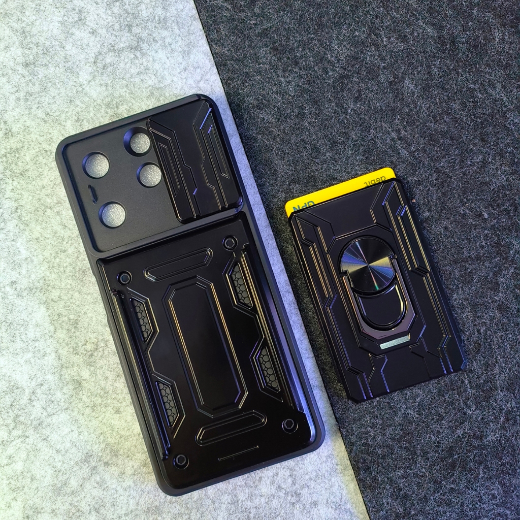 Jual Tecno Spark 10 Pro Nfc Cardx Flip Lens Card Ring Army Armor Case Shopee Indonesia