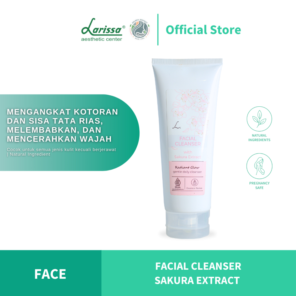Jual Larissa Facial Cleanser Sakura Brightening Series | Pembersih ...
