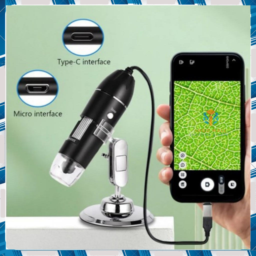 Jual Microscope Endoscope 1600x USB Digital Mikroskop Endoskop LED Magnifie Indomall | Shopee ...