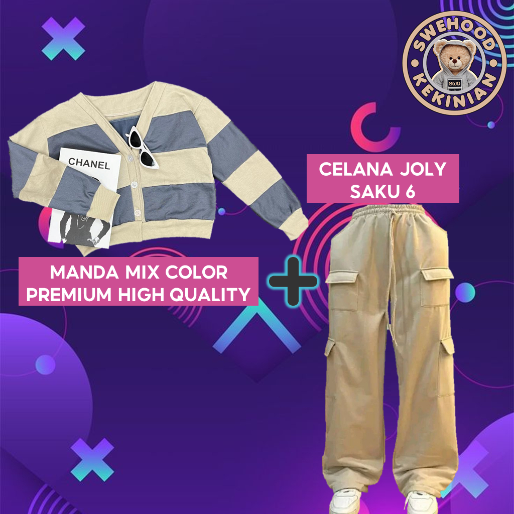 Jual [ONE SET LEBIH HEMAT] MANDA MIX COLOR + JOLY PREMIUM HIGH QUALITY ...
