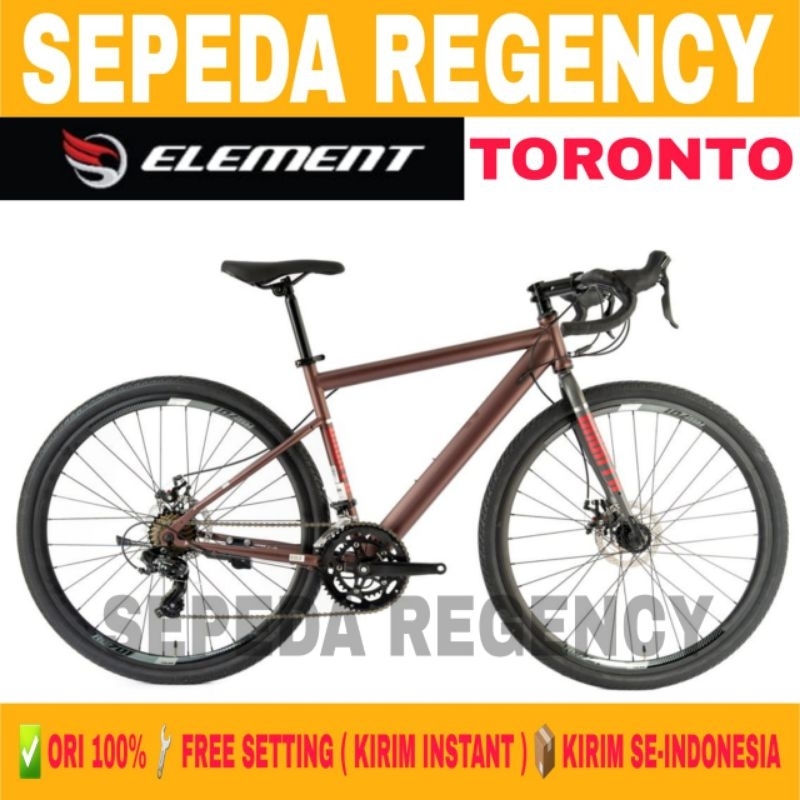 Jual Sepeda Gravel ELEMENT POLICE TORONTO Roadbike Steel | Shopee Indonesia