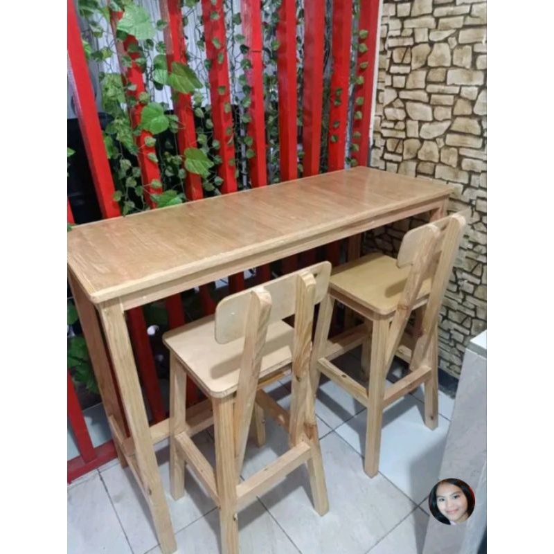 Jual Meja Makan Bar/Cafe Ukuran 120x50x75cm | Shopee Indonesia