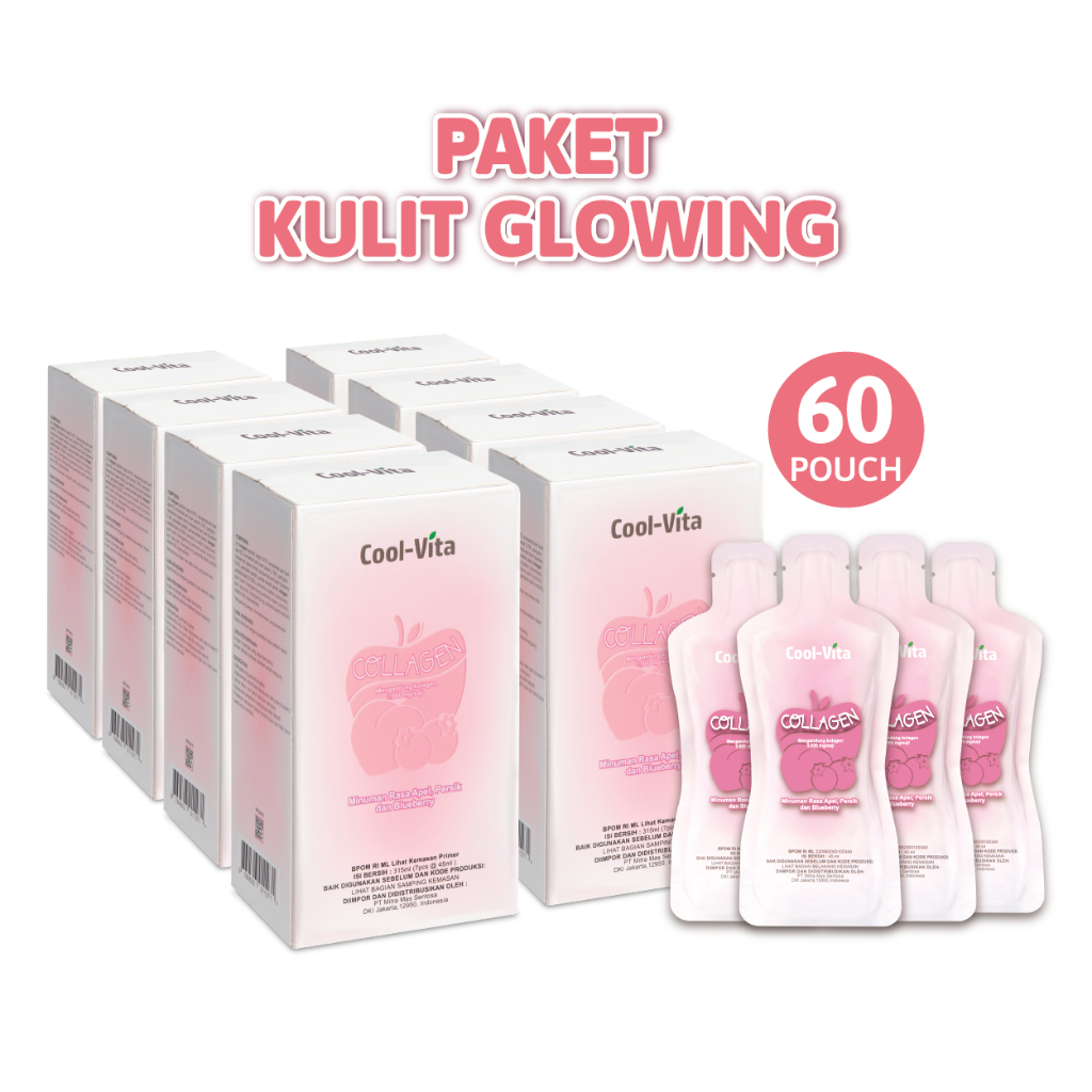 Jual Coolvita Paket Cerah 30 Hari - 60 Pouch RTD Collagen (8 box RTD ...