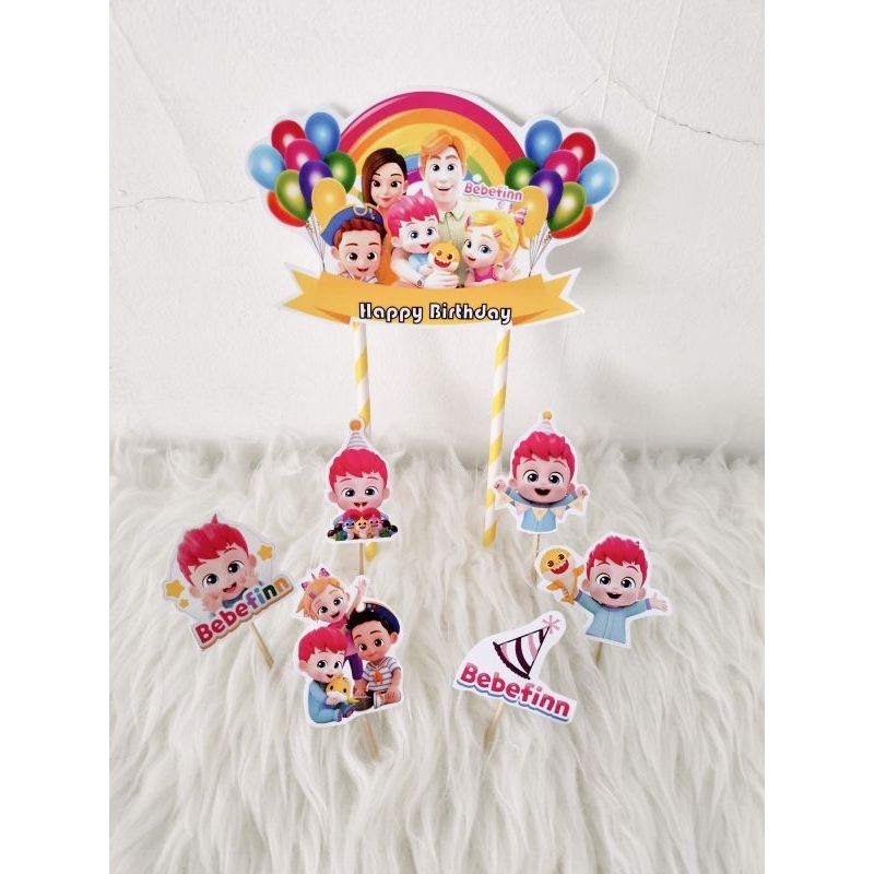 Jual Topper Bebefinn Topper Kartun Anak Topper puding hiasan kue tart ...