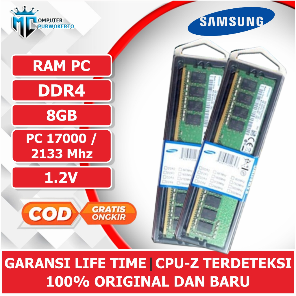 Jual RAM PC Desktop Memory Komputer DDR4 8GB D4 PC 2133/2400/2666 MHz ...