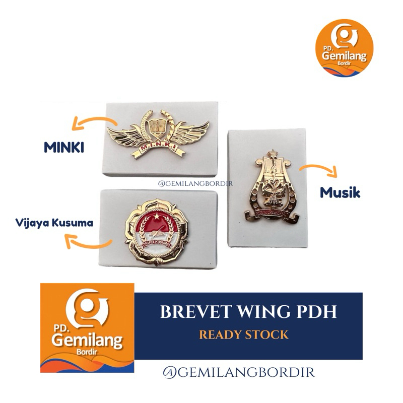 Jual BREVET WING PDH TNI-AD | MINKI - Vijaya Kusuma - Musik | Ready ...