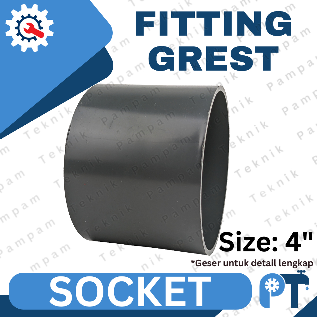 Jual Socket 4 inch Grest - Sock 4" Grest Sok polos 4in sambungan pipa ...