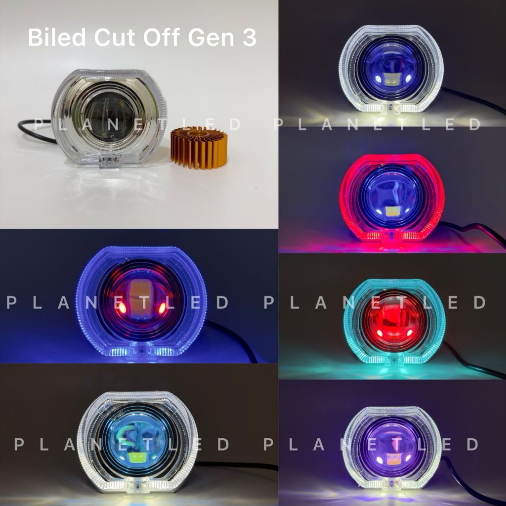Jual Lampu Projie Biled Laser Cut Off GEN 3 Dengan Shroud + Devil Eye ...