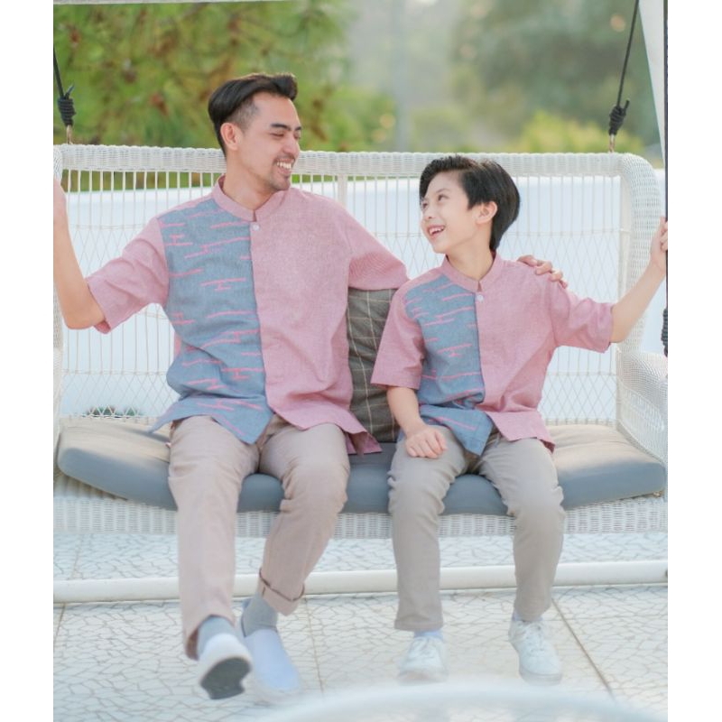Jual HASBI Series By Althaff - Koko Couple Ayah dan Anak Lengan Pendek - Baju Muslim Pria ...