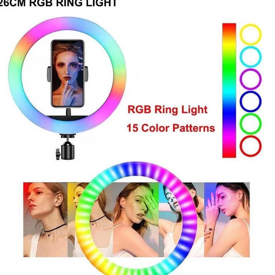 Jual Wal Ring Light Rainbow RGB Selfie 26cm1inch for Tik Tok Selfie ...