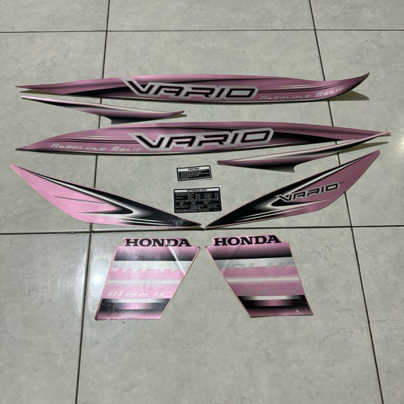 Jual Stiker stripping striping decal Graphic Honda Vario 110 pink 2008 ...