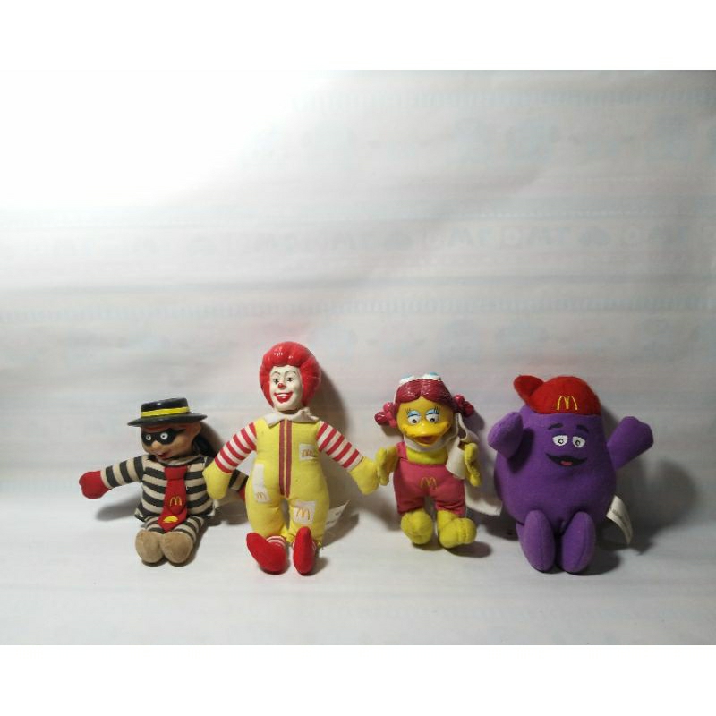 Jual Boneka Maskot Ronald Grimace Birdie Hamburglar Mcdonalds Mcd Happy Meal Doll Mascot Rare ...