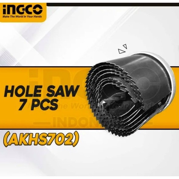 Jual Mata Bor Holesaw Kayu Pipa PVC 7-Pcs Hole Saw (26-63 mm) INGCO ...