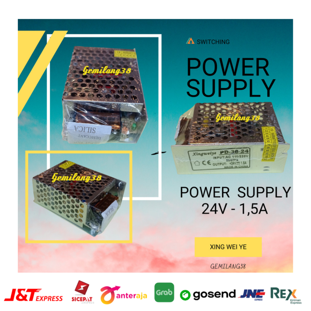 Jual POWER SUPPLY AC KE DC OUTPUT 1,5A 24V Switching PSU Adaptor 24 V 1.5 A | Shopee Indonesia