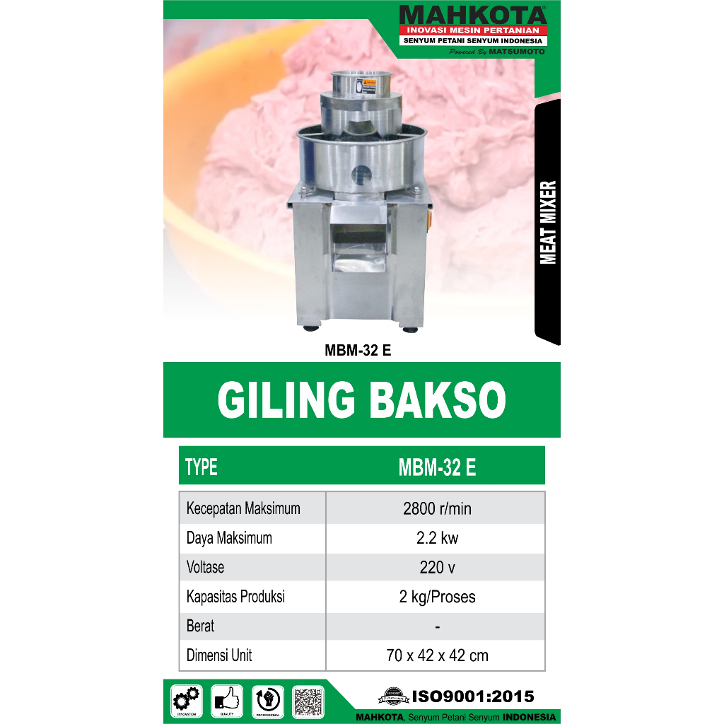 Jual MAHKOTA Meat Grinder / Penggiling Daging BAKSO (MBM-32 E) | Shopee ...