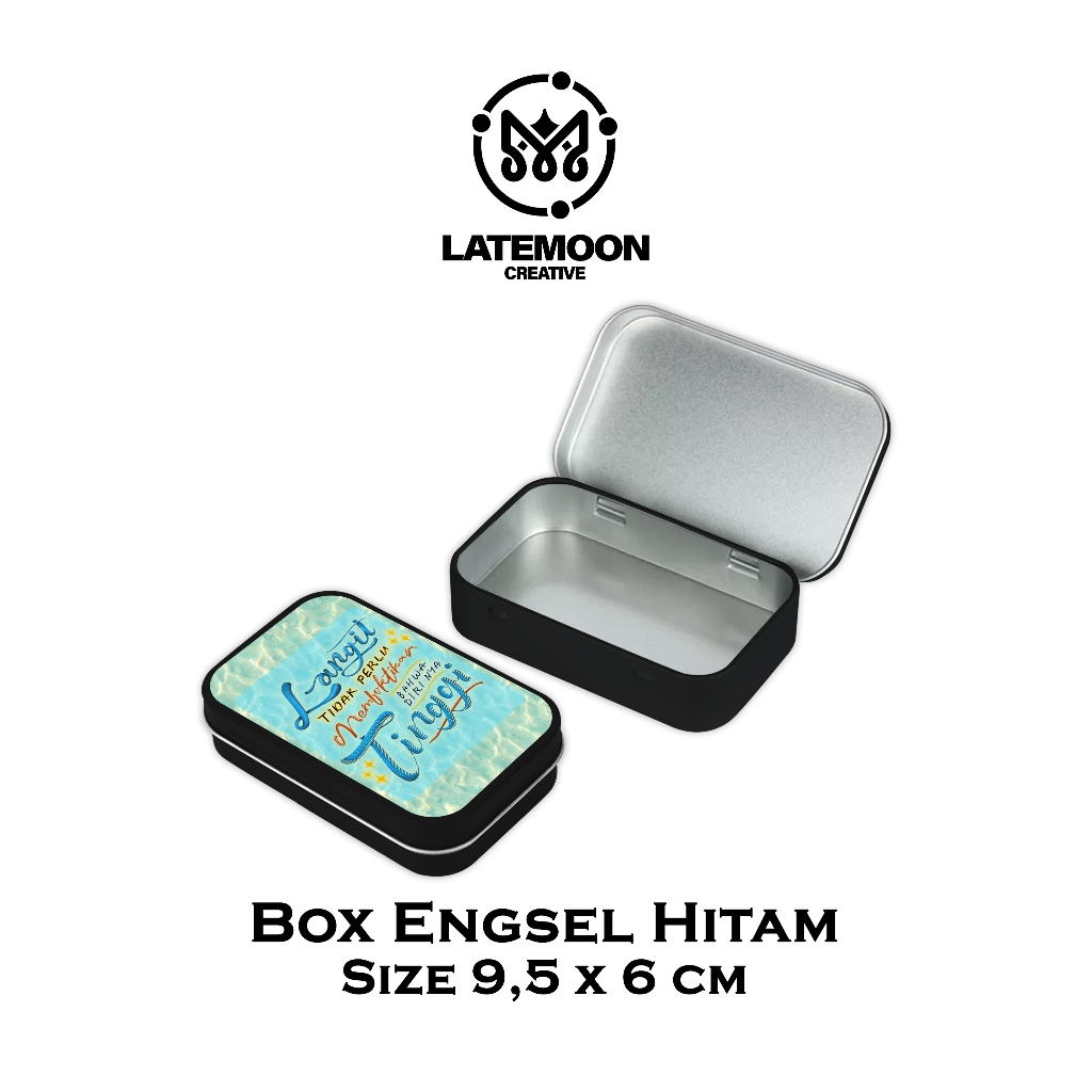 Jual [P5] BOX ENGSEL HITAM UK 9,5 X 6 CM MOTIF ART DESIGNN (BISA COD ...