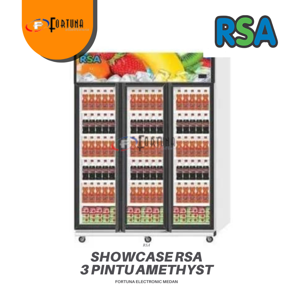 Jual RSA SHOWCASE 3 PINTU AMETHYST DISPLAY CHILLER COOLER 1280 15 RAK ...