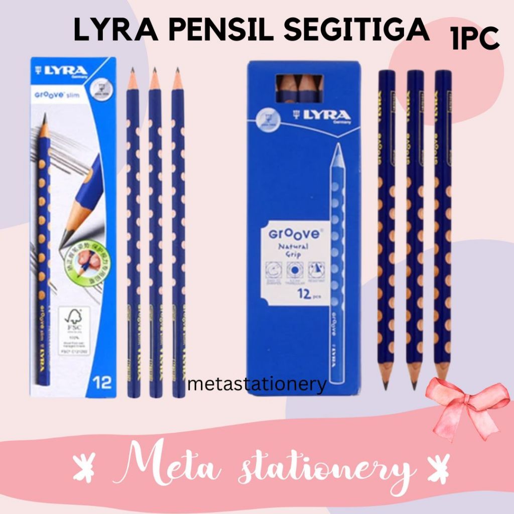 Jual Pencil Groove Slim / Triangular Pencil / Pensil Segitiga HB Lyra ...