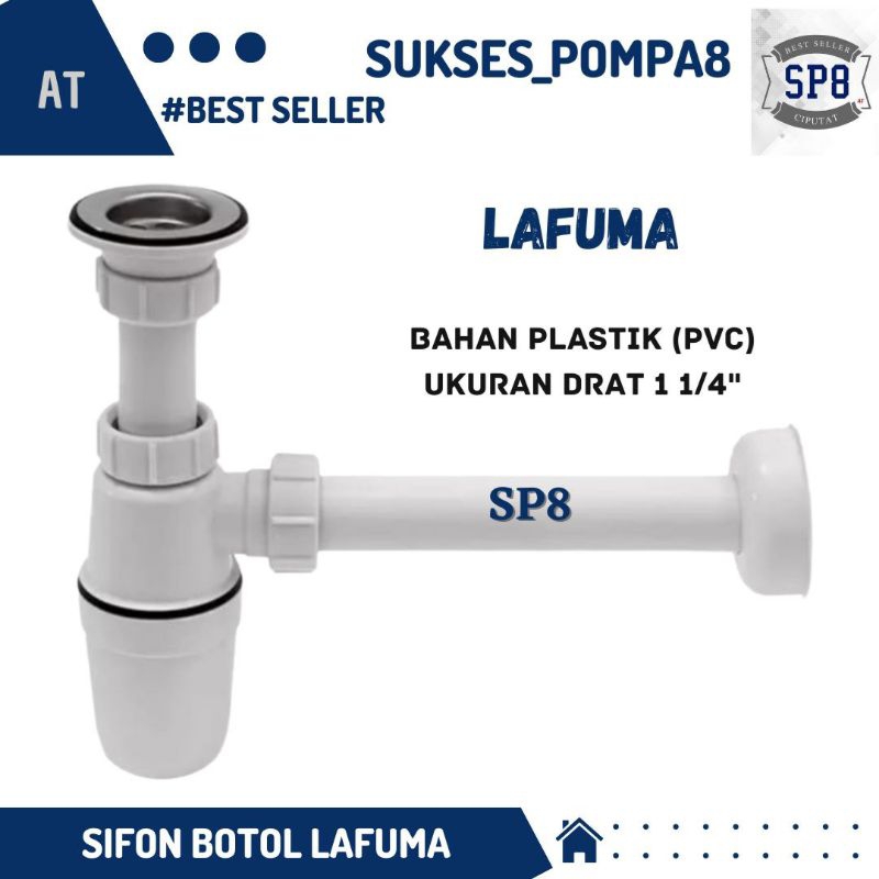 Jual Sifon Botol PVC Lafuma / Sifon Pembuangan Wastafel | Shopee Indonesia