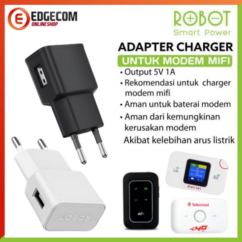 Jual ROBOT RT-K4S Kepala Charger 5V1A cocok untuk Charging Modem Mifi ...