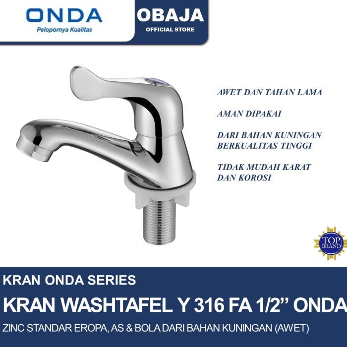 Jual Onda Kran Wastafel Y 316 FA / Kran Cuci Tangan Premium Y 316 FA Onda | Shopee Indonesia