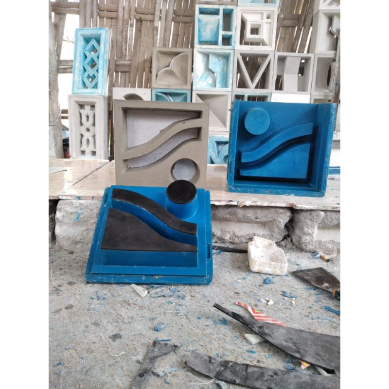 Jual cetakan roster fiber ukuran 20*20 model gelombang tebal 10 ...